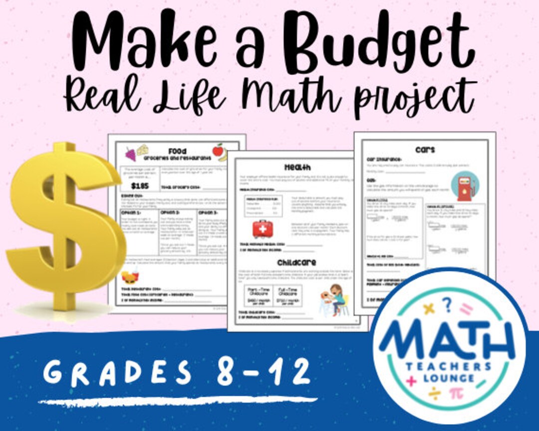 Make a Budget Real Life Math Project - Etsy