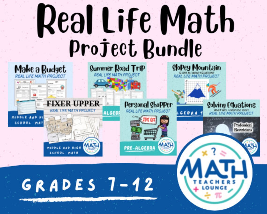 Real Life Math High School Projects Bundle Project Based Learning - Etsy