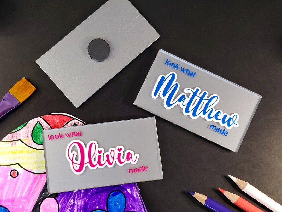 Kid's Art Display Magnet | Look What I Made | Acrylic Fridge Magnet ...