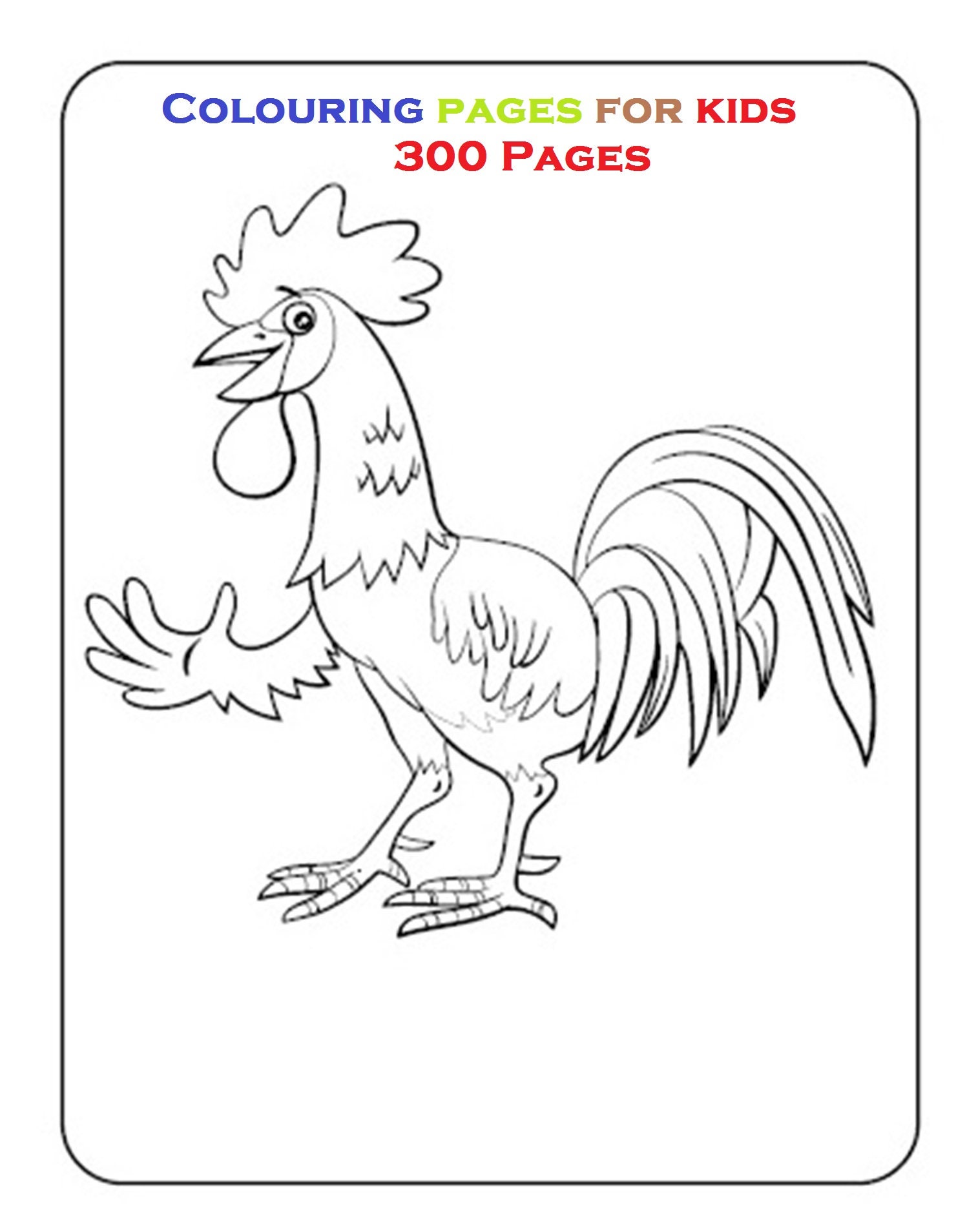 300 Pages Printable Colouring Pages for Kids Animal Images Coloring ...