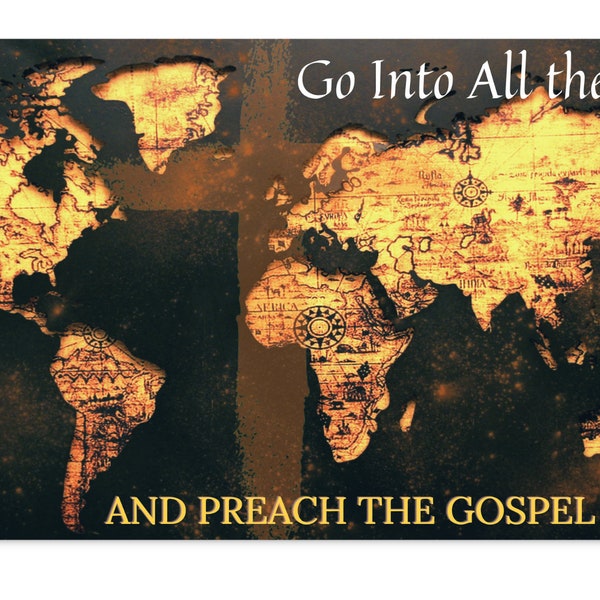 Go Into All the World Map - Etsy