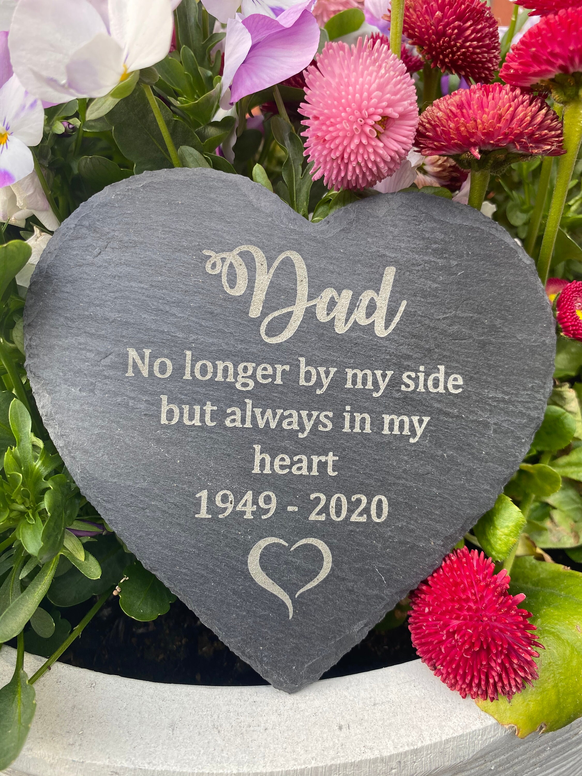 Personalised Memorial Plaque Engraved Grave Stone Slate - Etsy