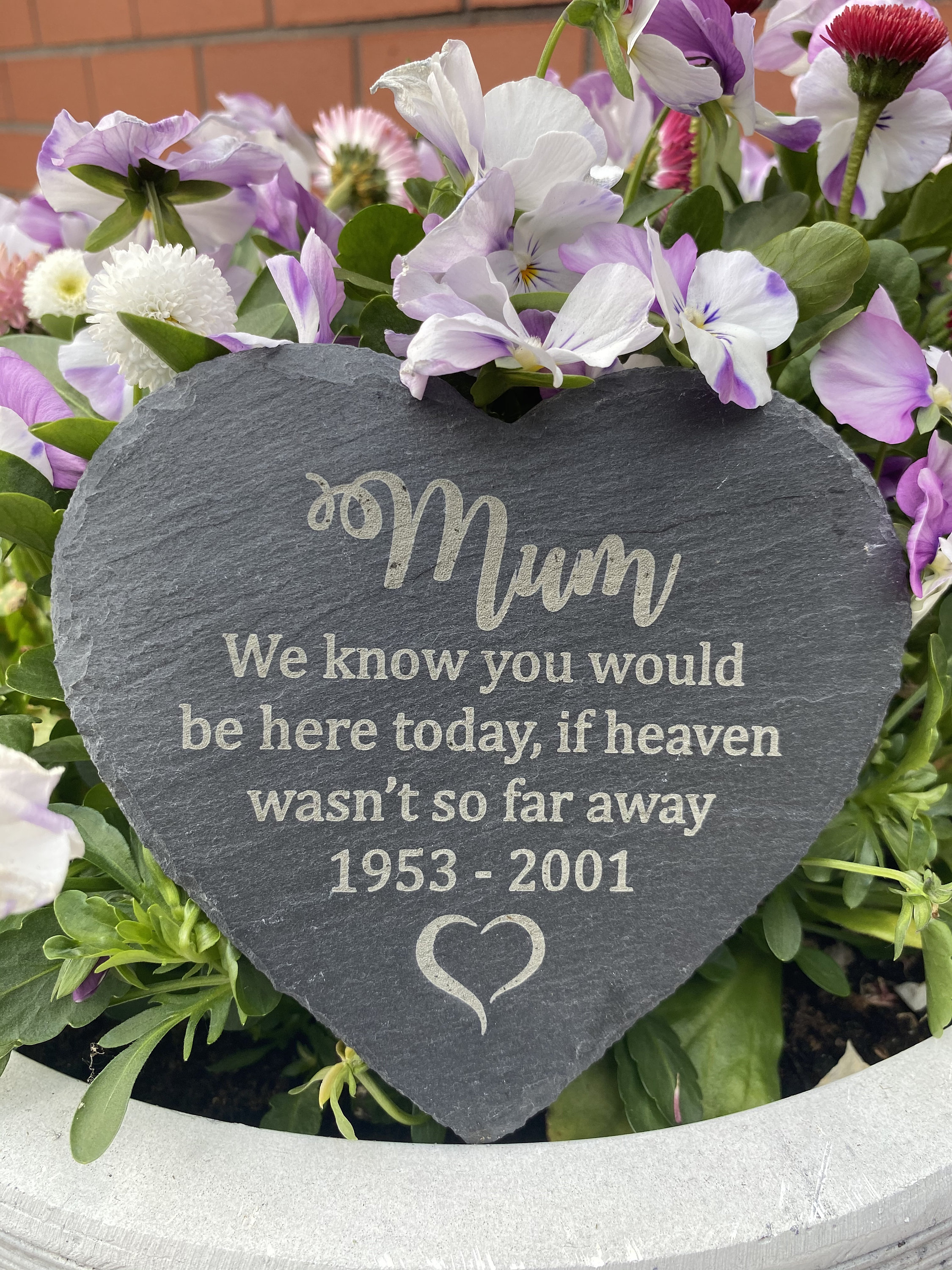 Personalised Memorial Plaque Engraved Grave Stone Slate - Etsy UK