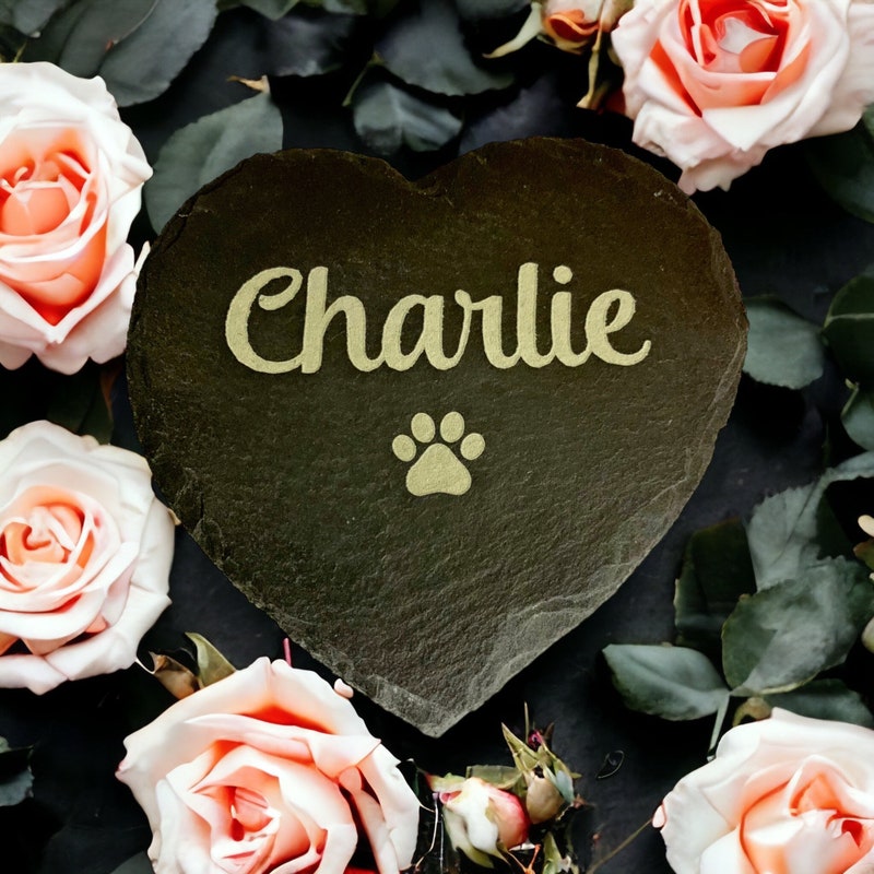 Slate Dog Painted - Etsy UK