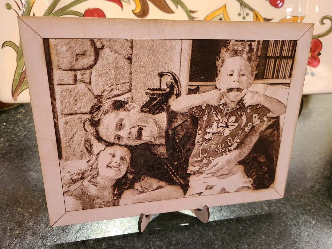 Custom Photo Engraving-your Photo Laser Engraved on Wood - Etsy