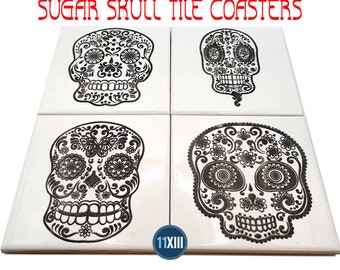Sugar Skull Mexican Tile - Etsy