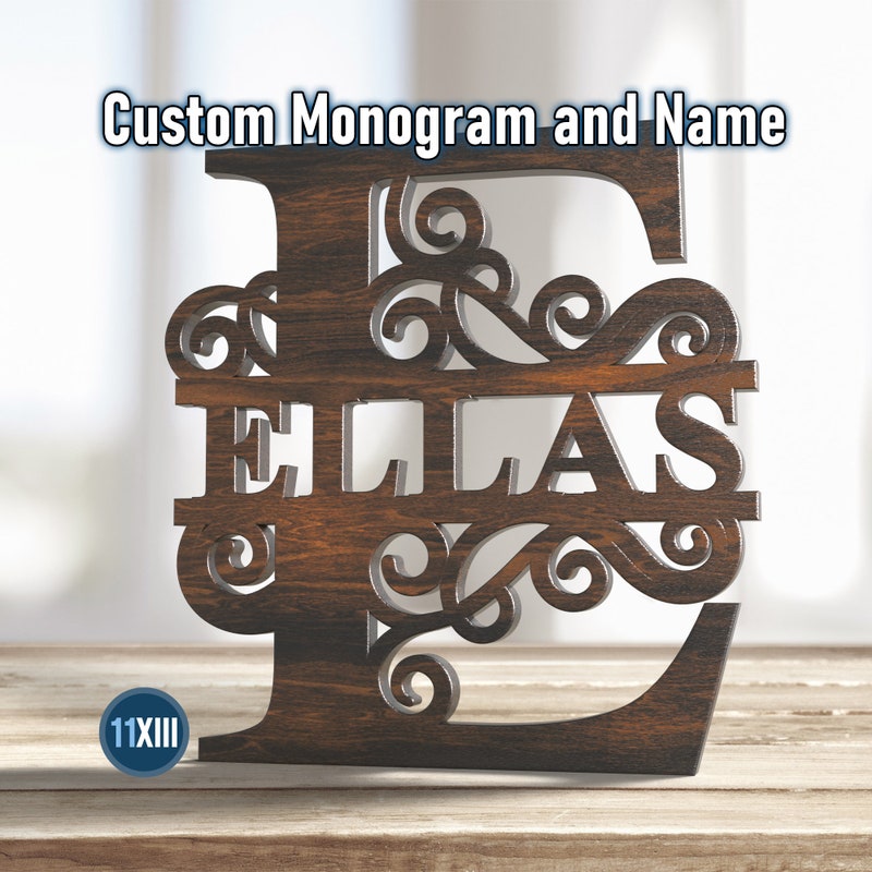 Swirl Monogram - Etsy