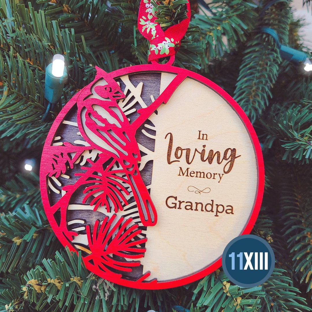 Cardinal Remembrance Ornament Personalized Memorial Ornament - Etsy