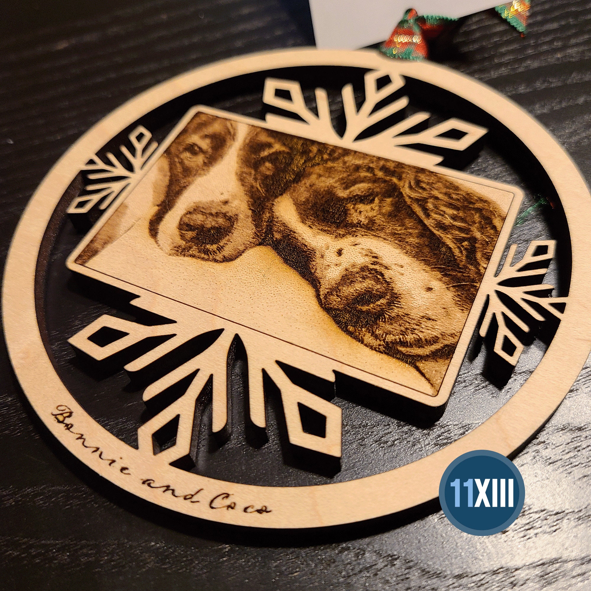 DIGITAL File-photo Ornament SVG With Optional Backer for Glowforge ...