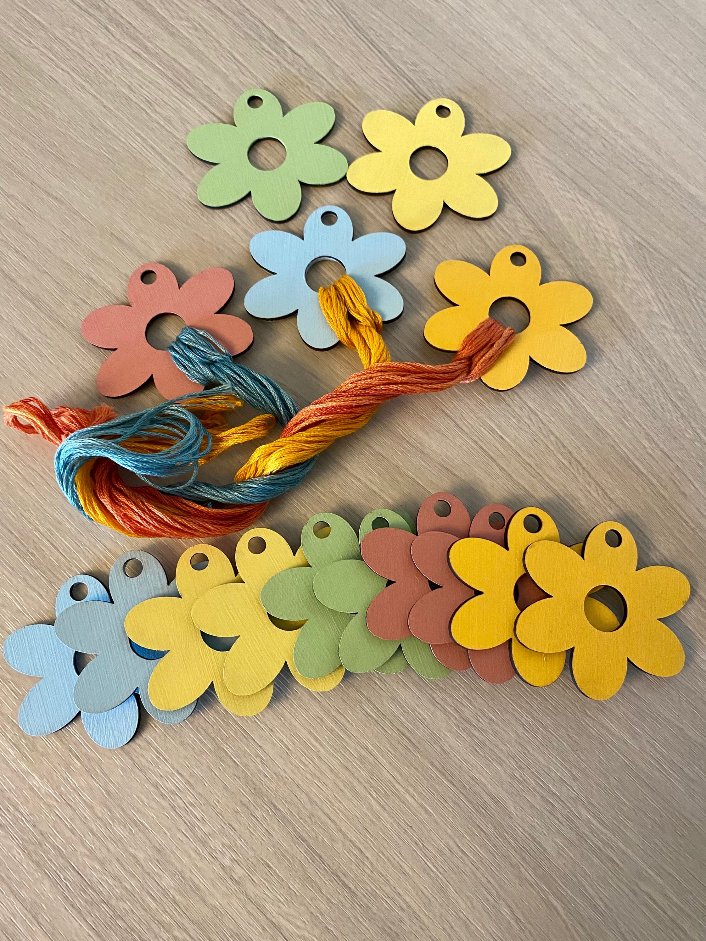 Pastel Colours Flower Floss Drops Thread Holder - Etsy