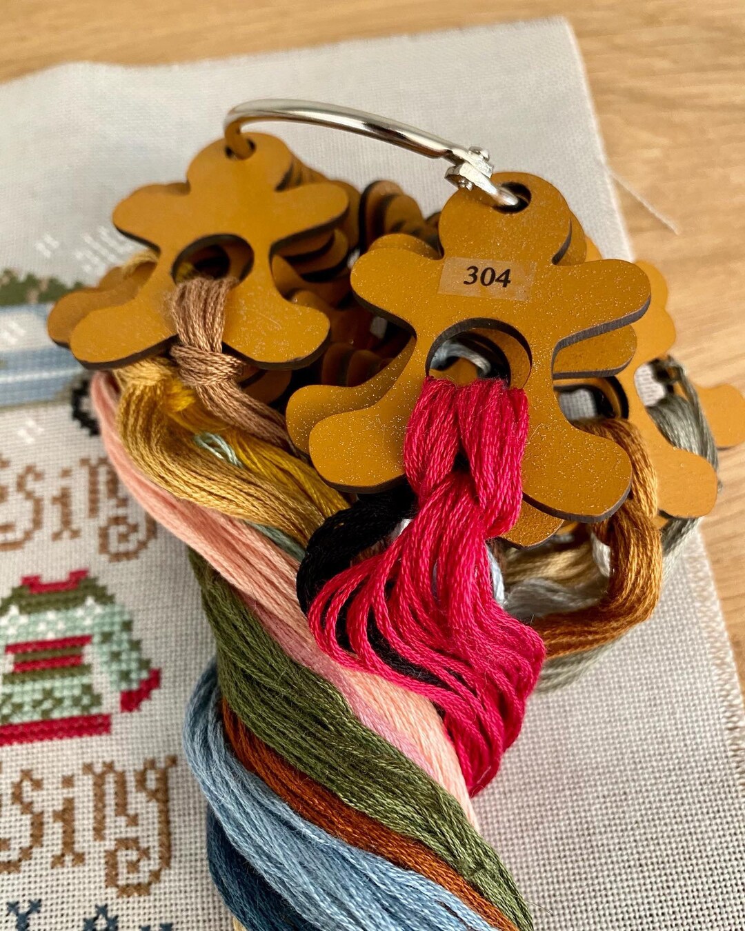 Gingerbread Men Holiday Floss Drops, Thread Holders, Floss Keepers ...