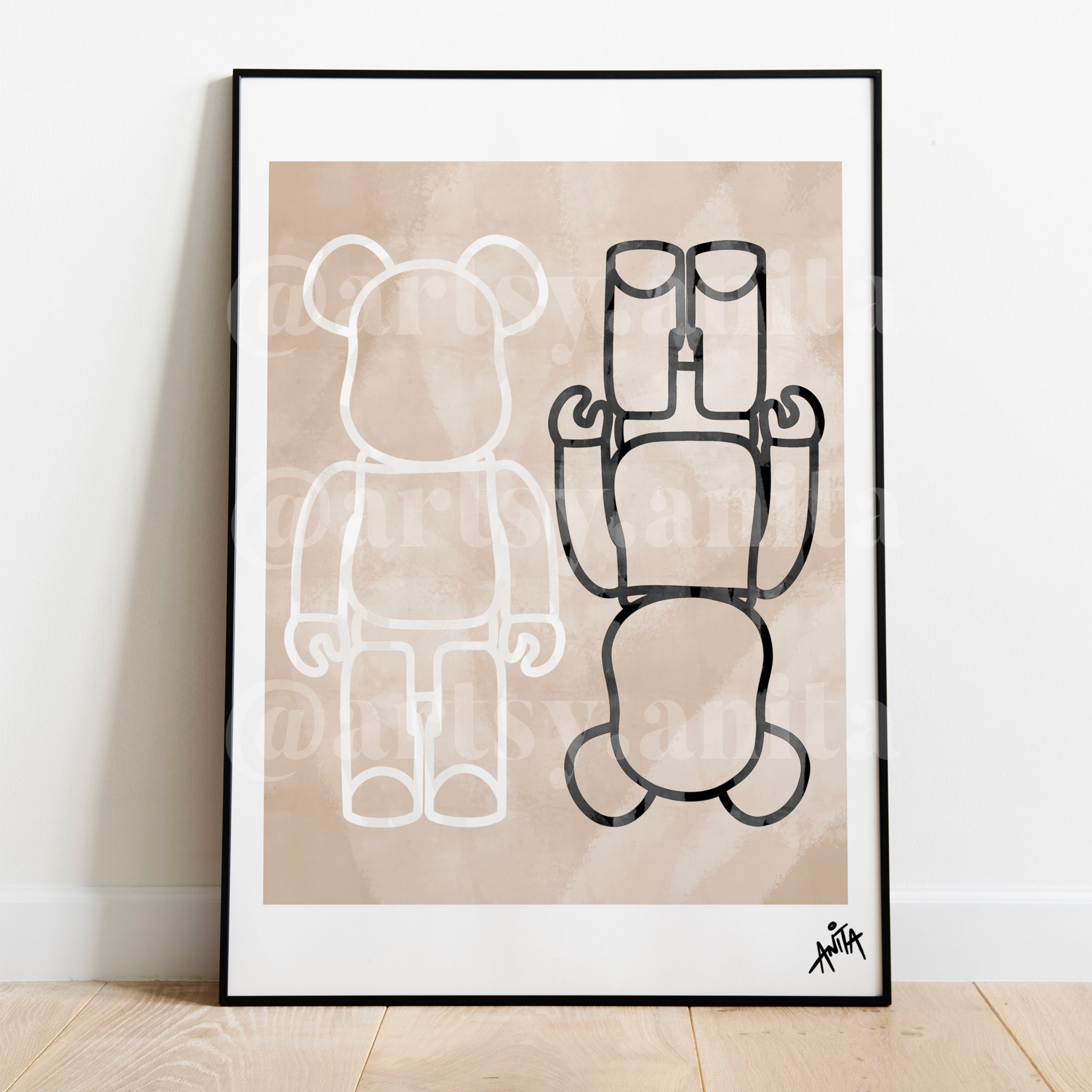 MINIMAL BEAR Art Print - Etsy