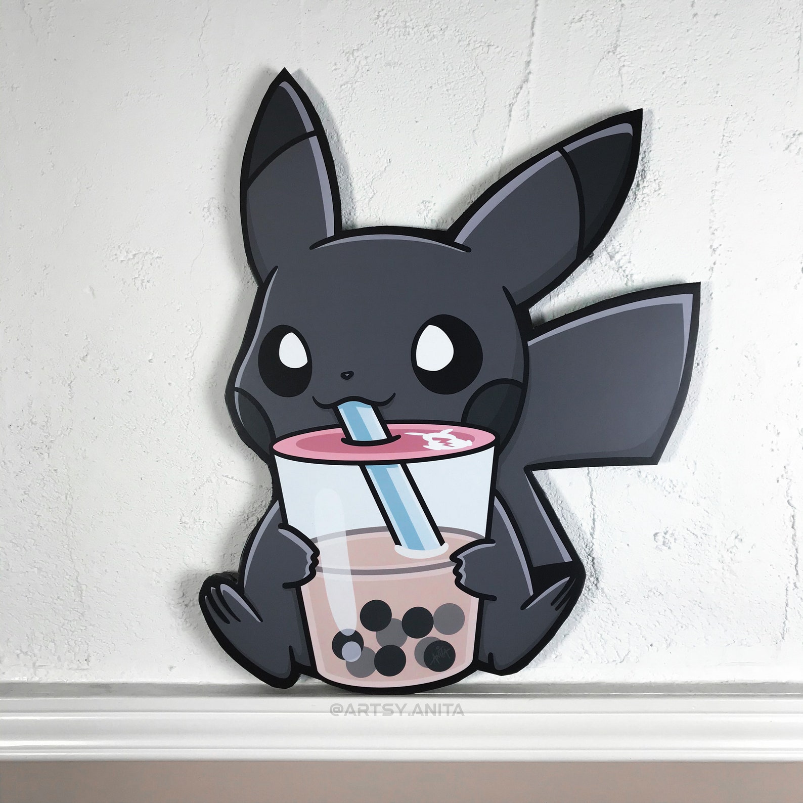 BOBA | Pikachu Cutout Wall Art - Etsy