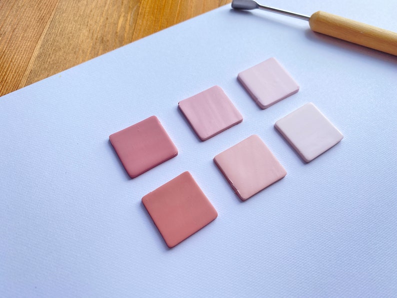 Muted Pink Colour Palette Polymer Clay Colour Recipes Clay - Etsy