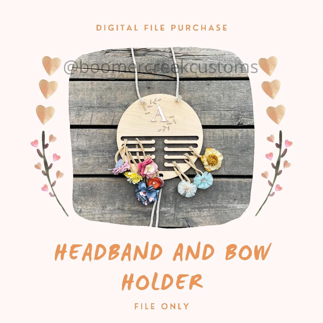 Headband And Bow Holder Svg Only Etsy Uk