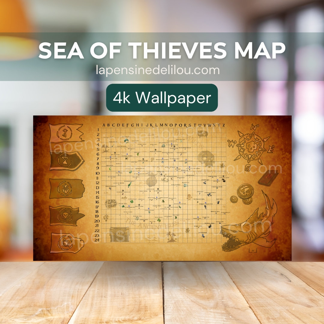 Sea of Thieves 4k Wallpaper High Quality, High Detail Map Updated 2023 ...