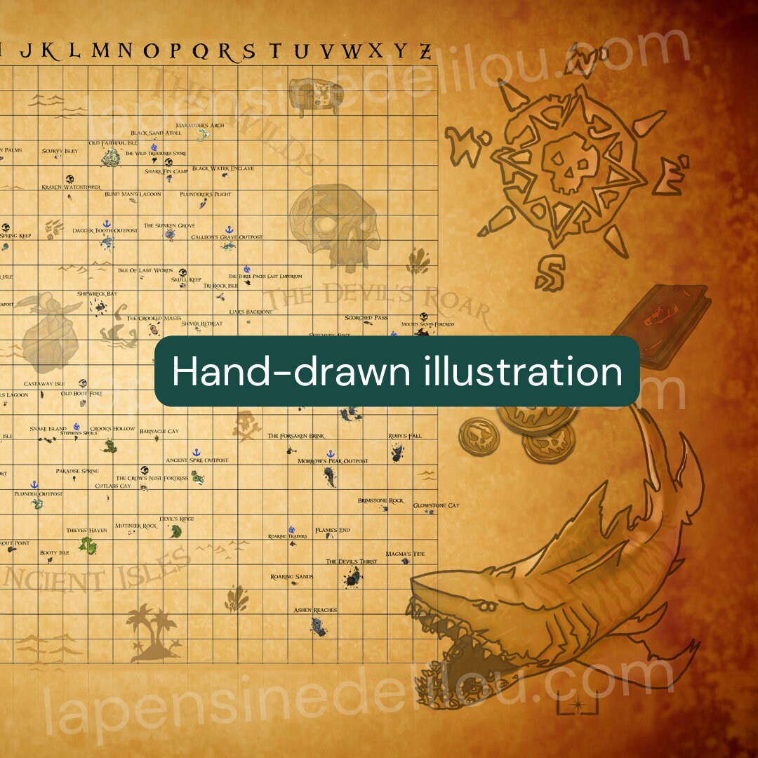 Sea of Thieves 4k Wallpaper High Quality, High Detail Map Updated 2023 ...