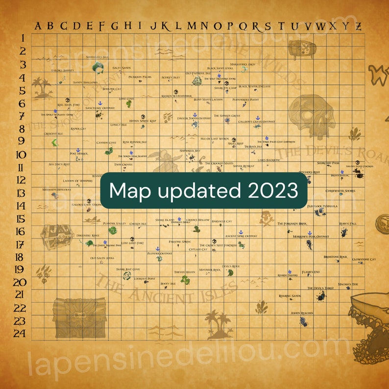 Sea of Thieves 4k Wallpaper High Quality, High Detail Map Updated 2023 ...