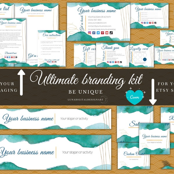 Turquoise Branding Kits - Etsy