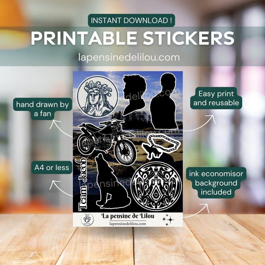 Fantasy Stickers Twilight Saga | Team Jacob Black of the Quileute Tribe ...