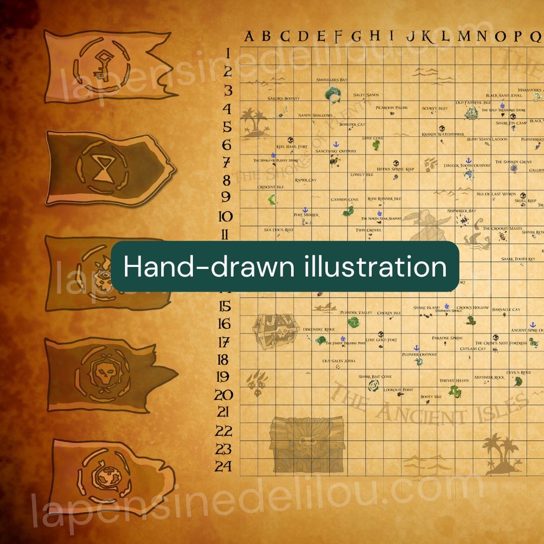 Sea of Thieves 4k Wallpaper High Quality, High Detail Map Updated 2023 ...