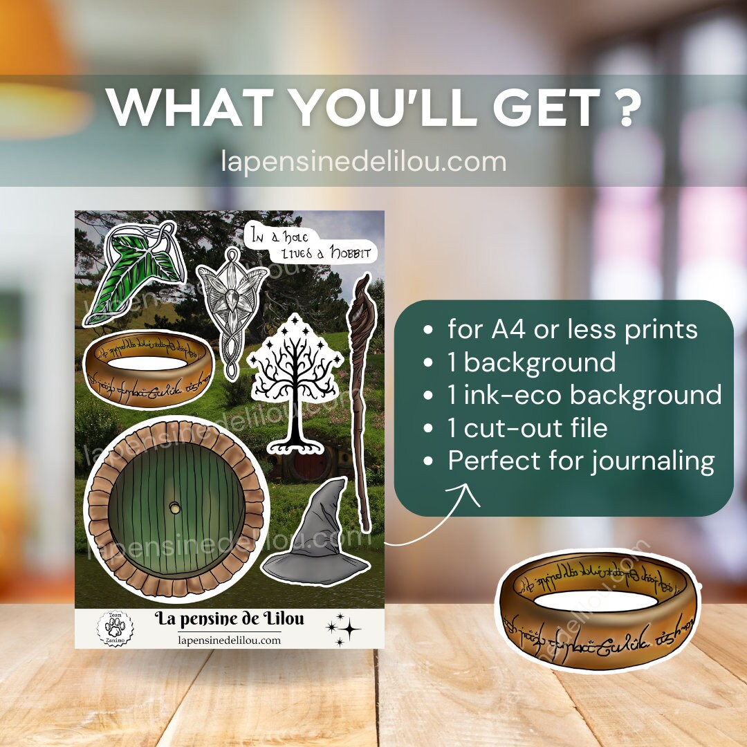 Hobbit and Lord of the Rings Sticker Sheets | for Machine or Hand ...