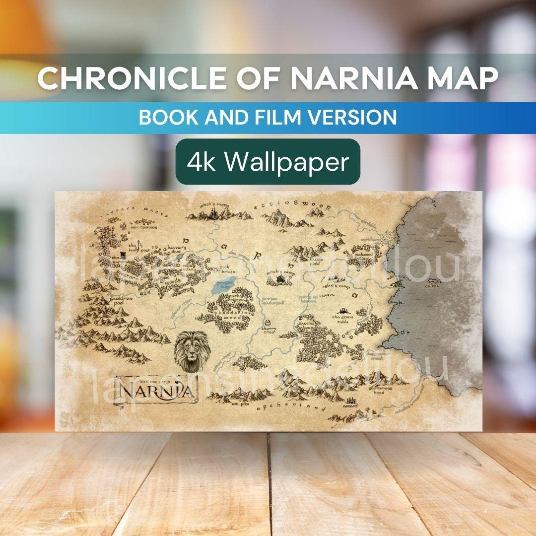 Narnia 4K Wallpaper | Chronicles of Narnia Map | Aslan Illustration ...