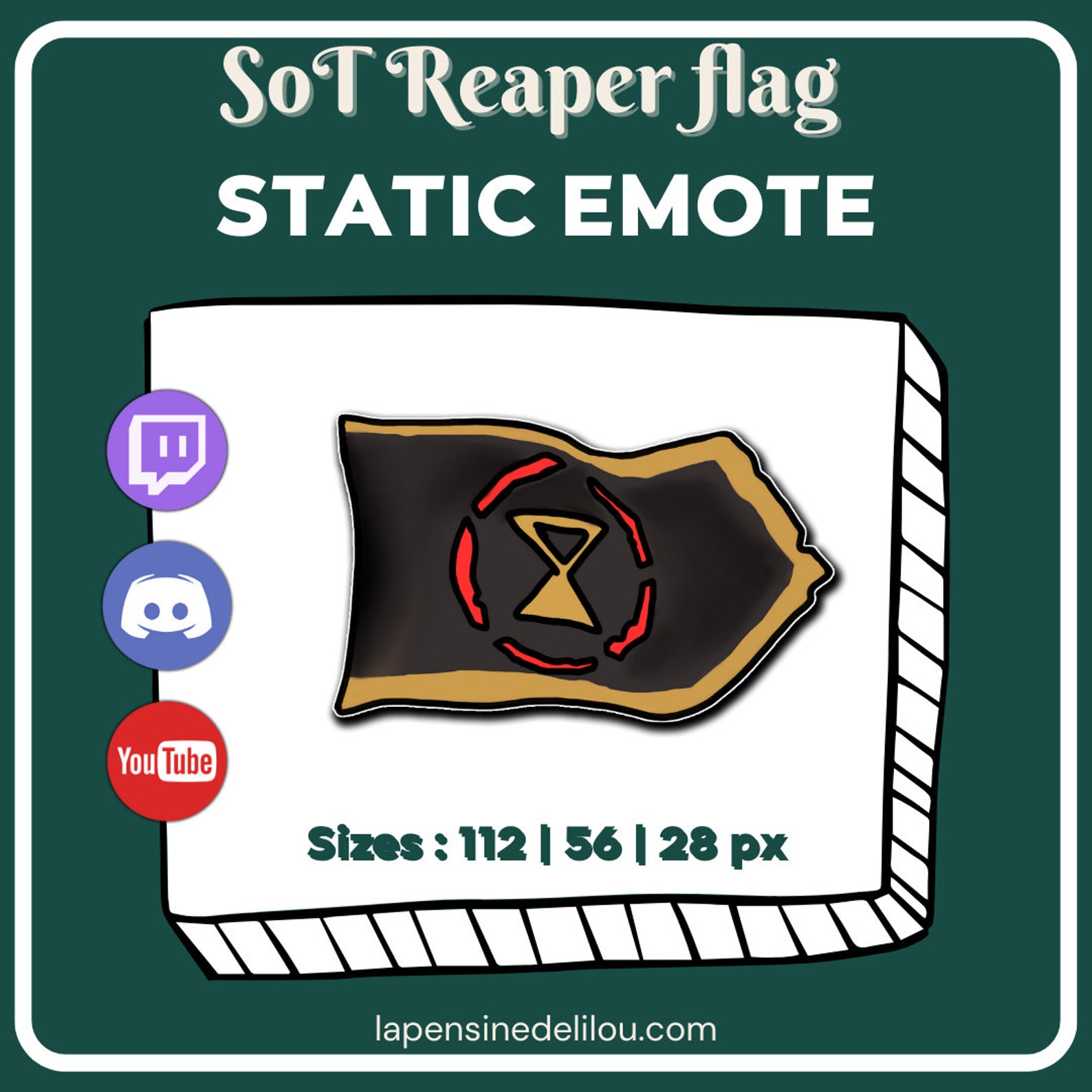 Sot Reaper Bone Emote, Flag Emote, Pirate Emote, Twitch Emote, Useful ...