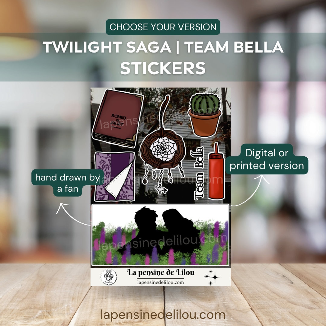 Twilight Saga Stickers Team Bella Fantasy Art Love Story Between Humans ...