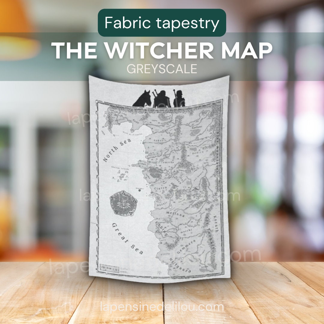 The Witcher Greyscale Map Fanart Wallpaper High Quality Ciri, Geralt ...
