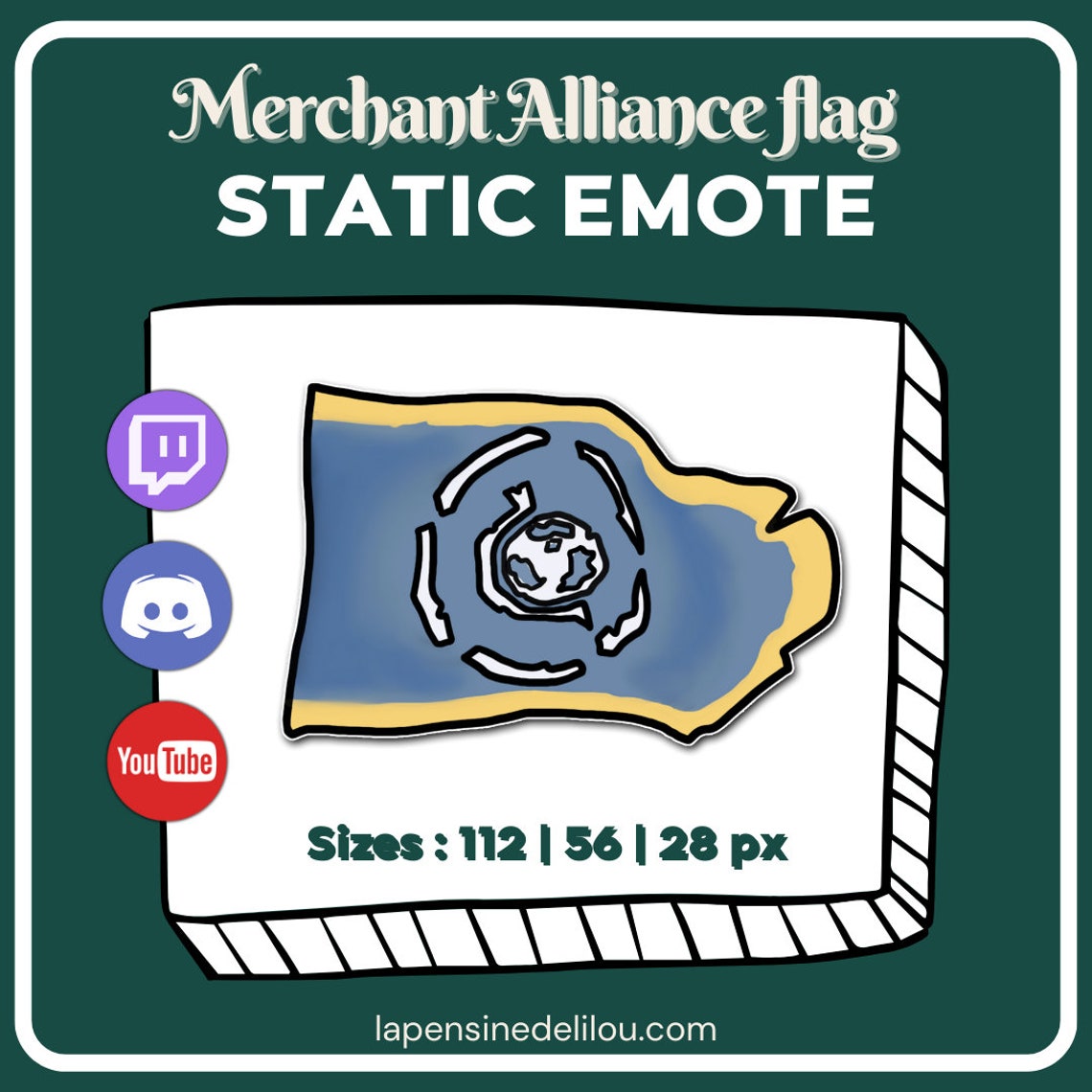 Sot Merchant Alliance Flag Emote for Twitch, Youtube, Discord (PNG) - Etsy