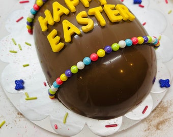 Breakable Chocolate Egg, Egg Chocolate, Gender Reveal, Easter Basket, Easter Gift, Easter Bunny ...