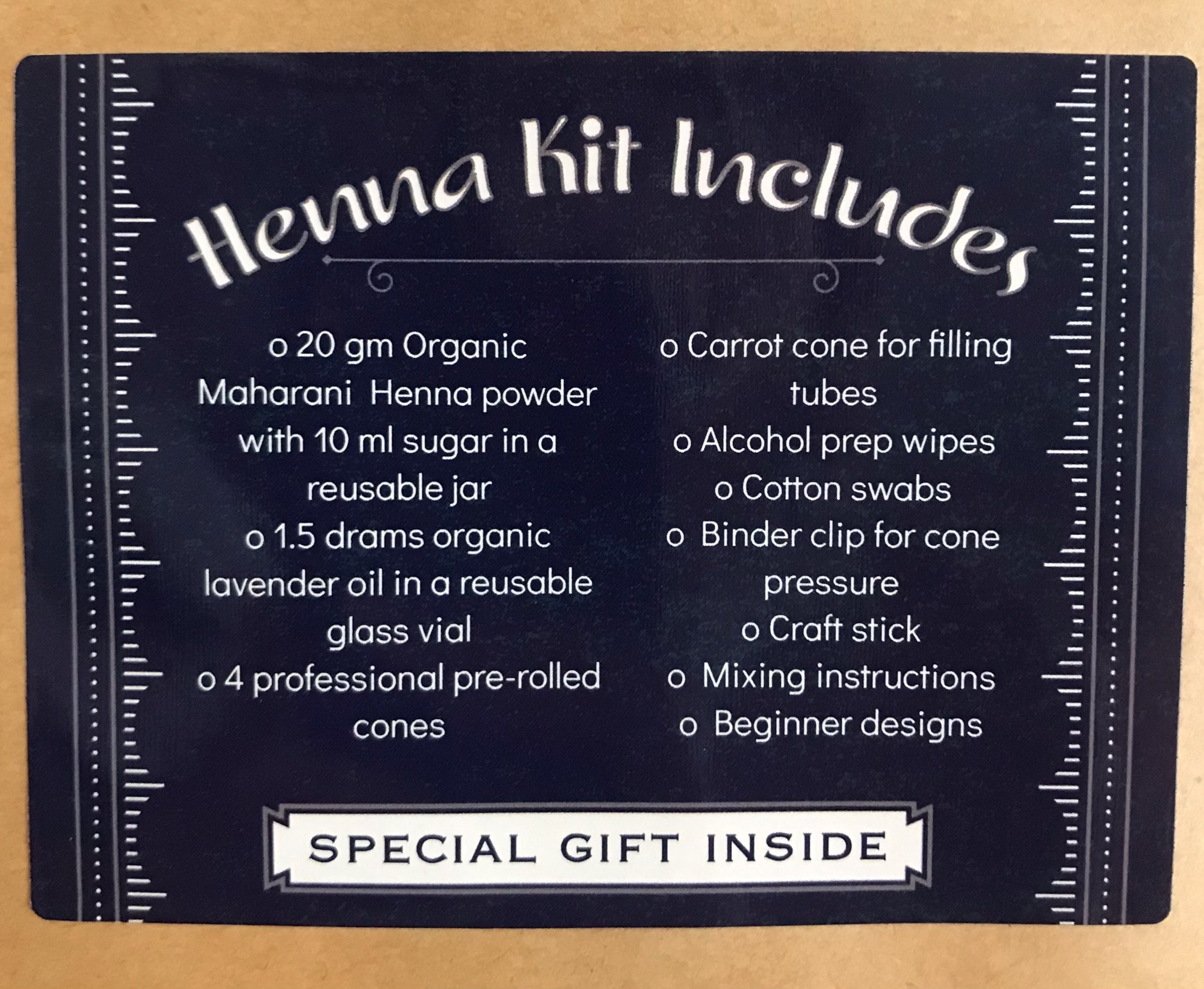 DIY Henna Kit - All Inclusive - Natural Temporary Tattoos - Mehndi ...