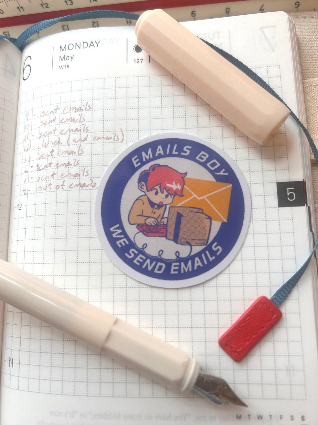Emails Boy Vinyl Sticker - Etsy