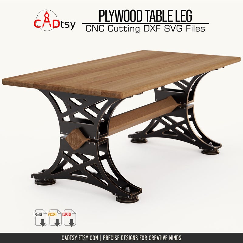 Cnc Wood Table Base - Etsy