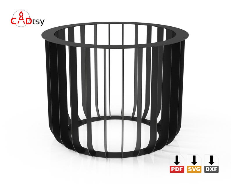 Table Base DXF Files for Plasma • Round Metal Table Legs Plans - Etsy ...