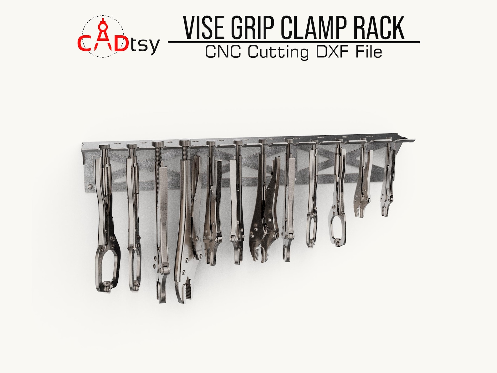 Clamp Holder DXF Files for Plasma • Vise Grip Rack • Tool Storage ...