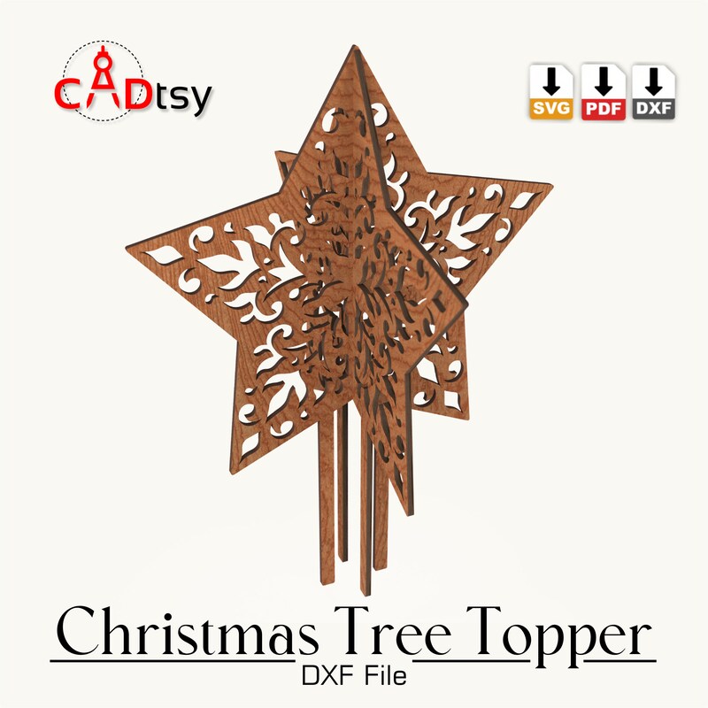 Wood Star Tree Topper - Etsy