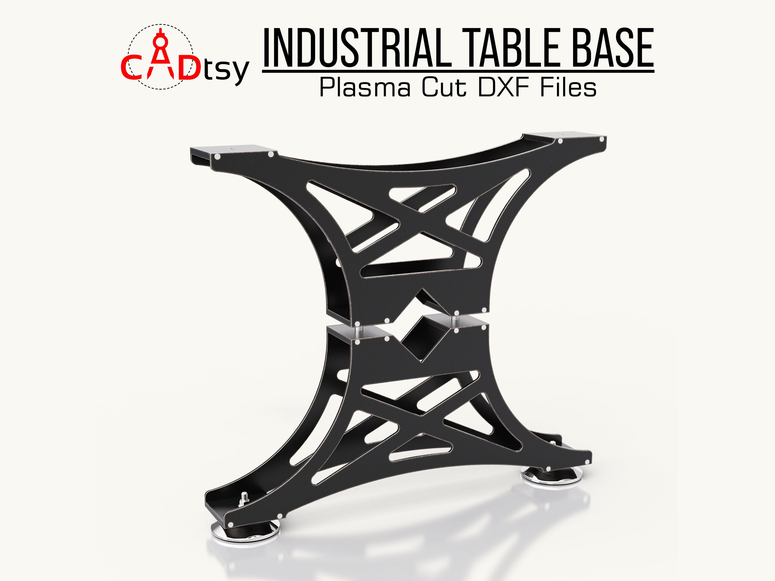Table Legs DXF Files for Plasma Cutting CNC • Industrial Table Base - Etsy