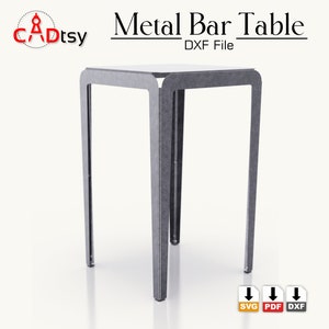 Bar Table DXF Files for Plasma, Laser Cut Plans. Patio Outdoor ...