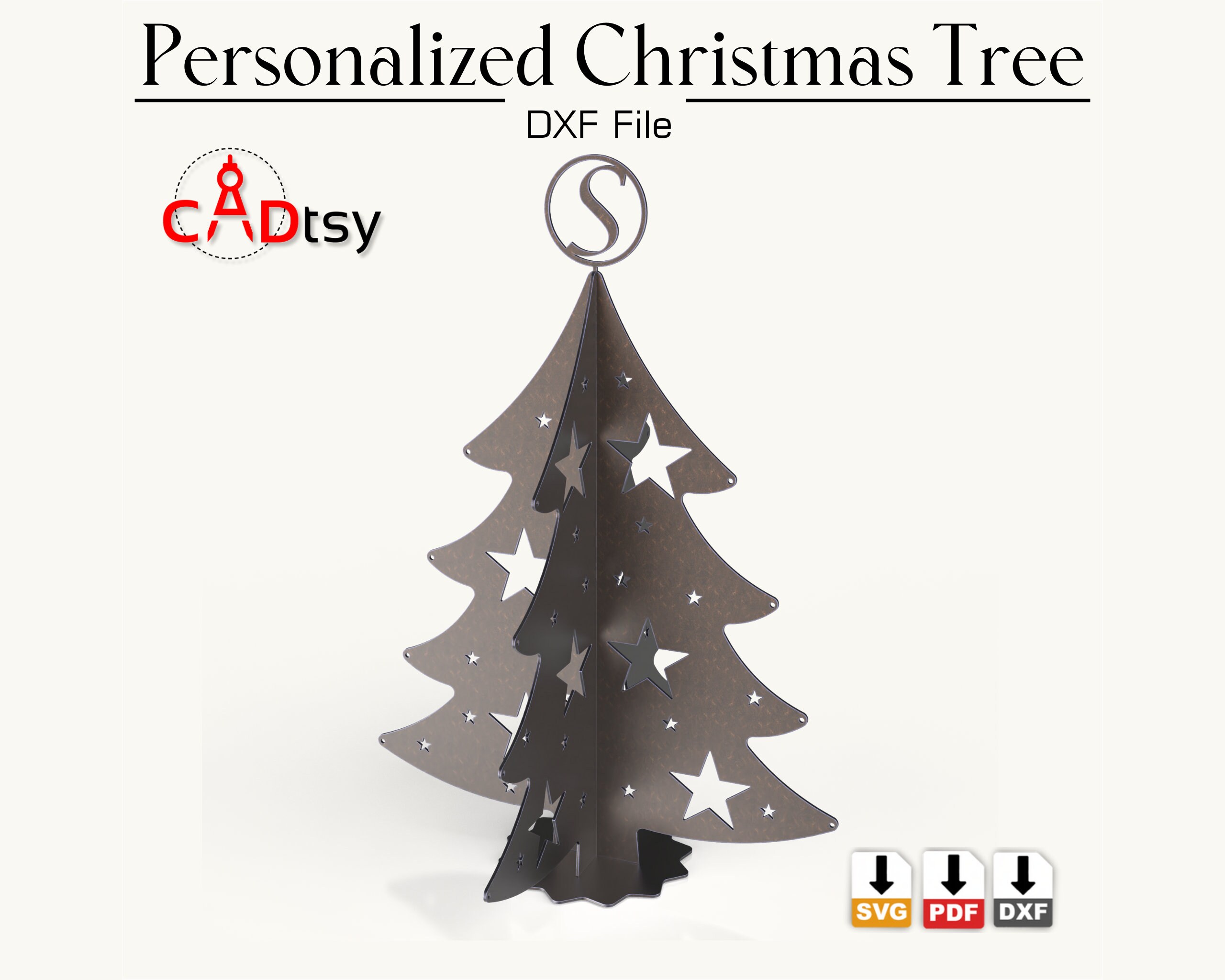 Christmas Tree DXF Files for Plasma • Personalized SVG - Etsy