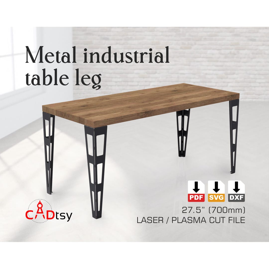 Industrial Table Leg DXF Plans: CNC Plasma Cut File (27.5 Inch) - Etsy