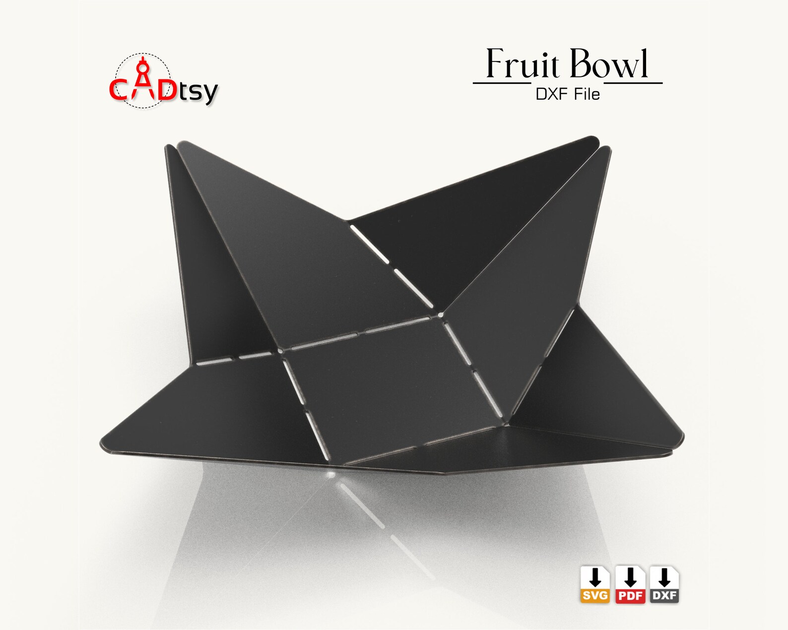 Metal Fruit Bowl Plasma Laser Cutting Dxf File Serving Tray - Etsy