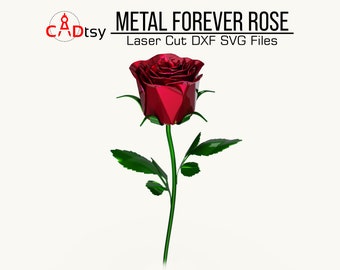 Metal Rose DXF, DIY Rose, Instant Download DXF File for Cnc Laser ...