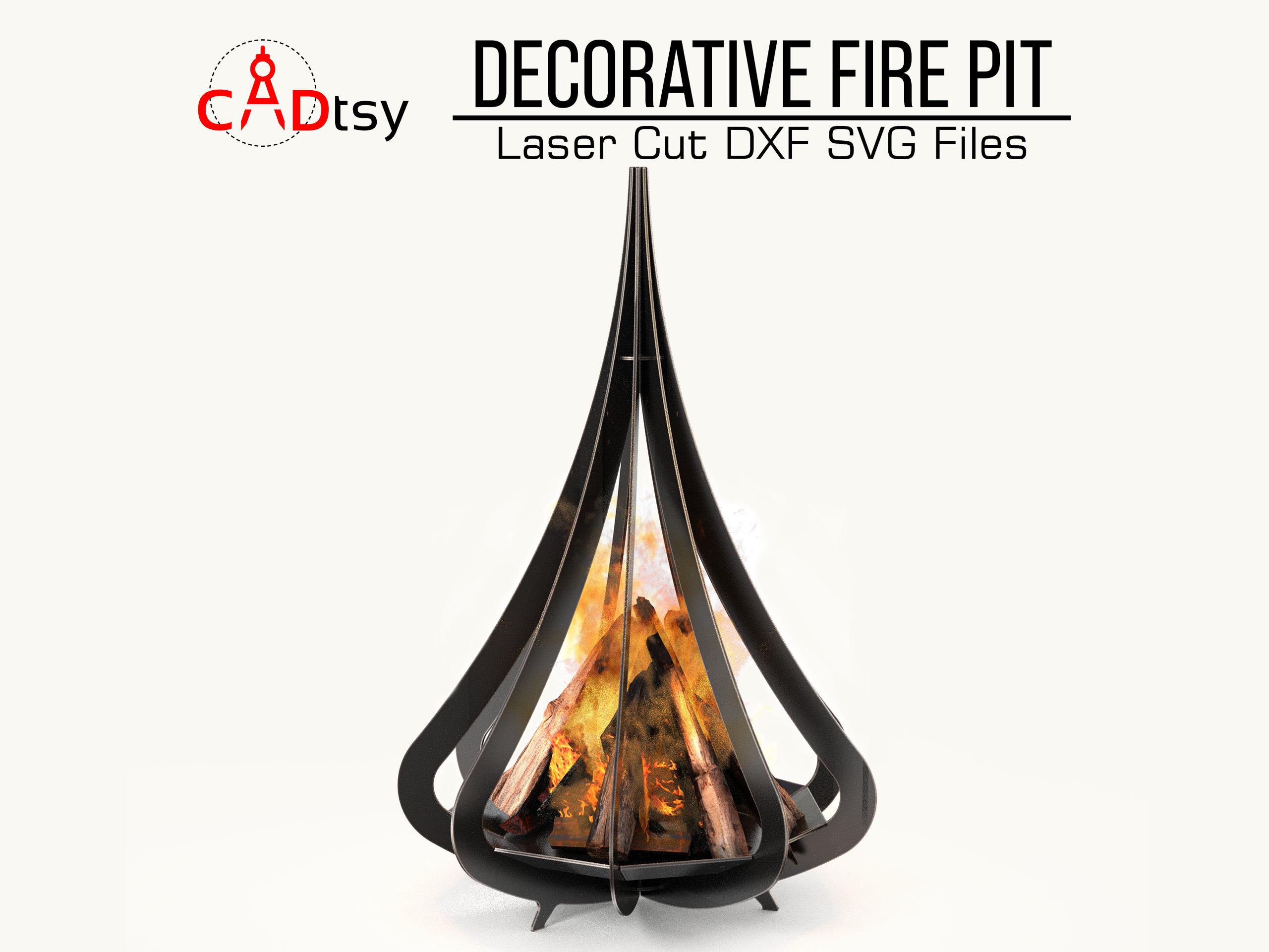 Fire Pit DXF Files for Plasma Cutting • Backyard Firepit • Outdoor ...