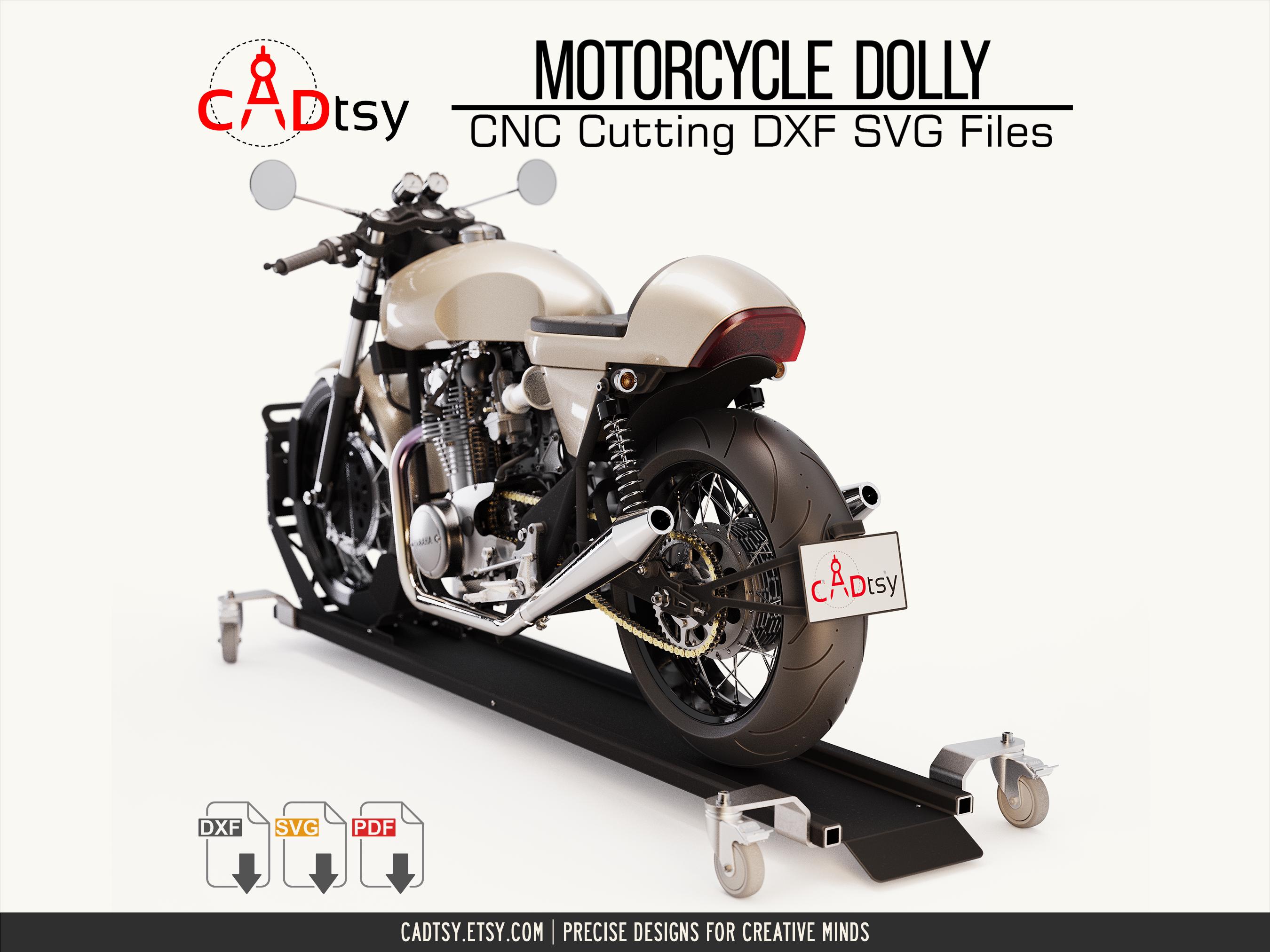 Motorcycle Dolly Plans • DXF Files for Plasma • Motorbike Stand Mover ...