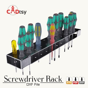 Screwdriver Organizer Rack DXF File Vector CNC Laser Plasma - Etsy