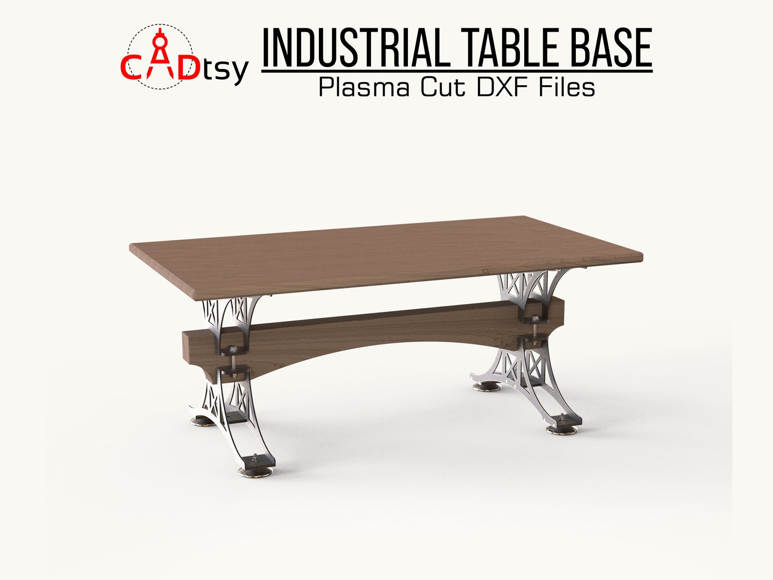 Table Leg Base DXF Plasma Cutting CNC Files Industrial Style Laser Cut ...