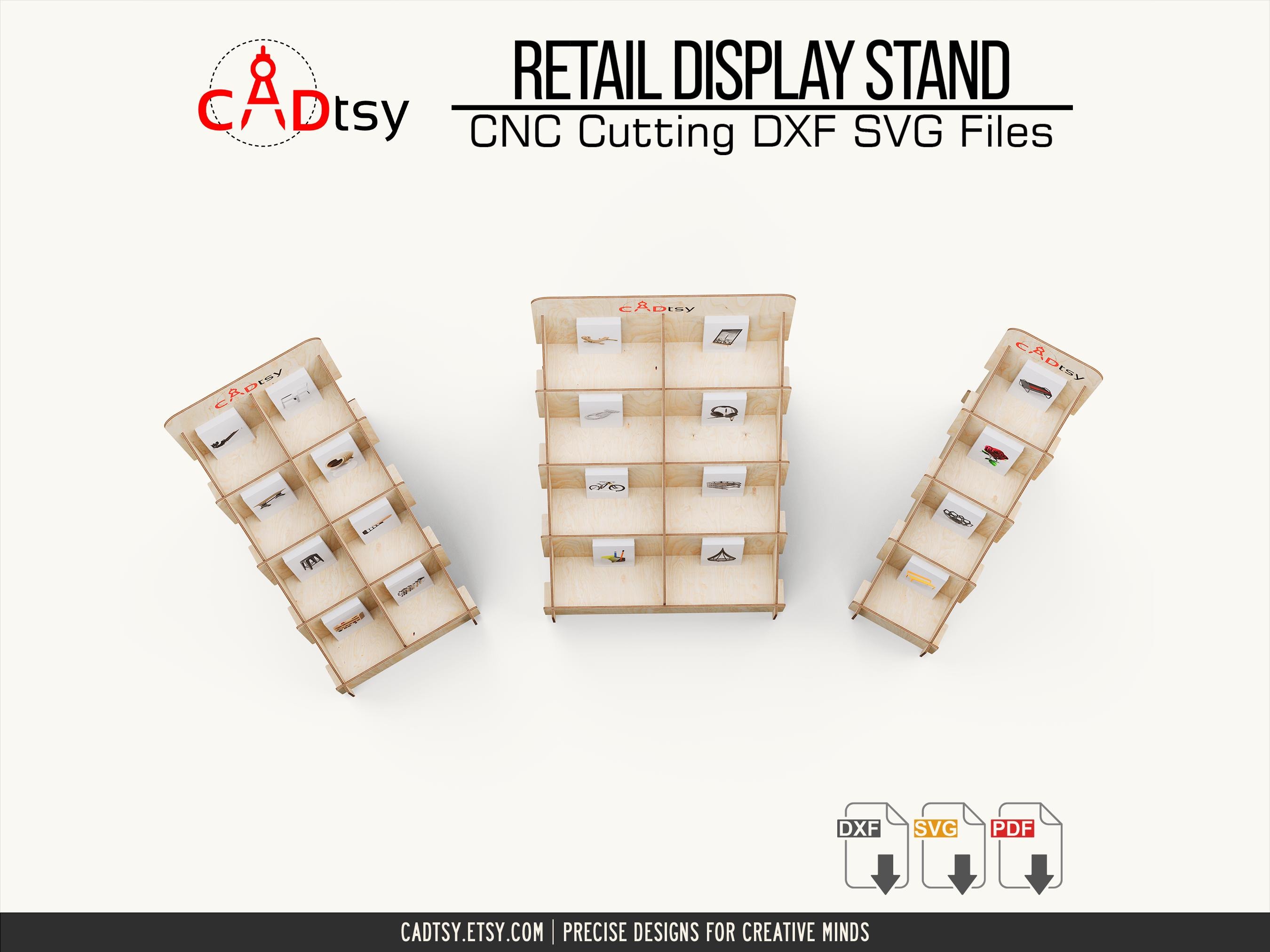 Laser Cut Display Stand SVG • 4-tier Craft Retail Stand DXF - Etsy ...