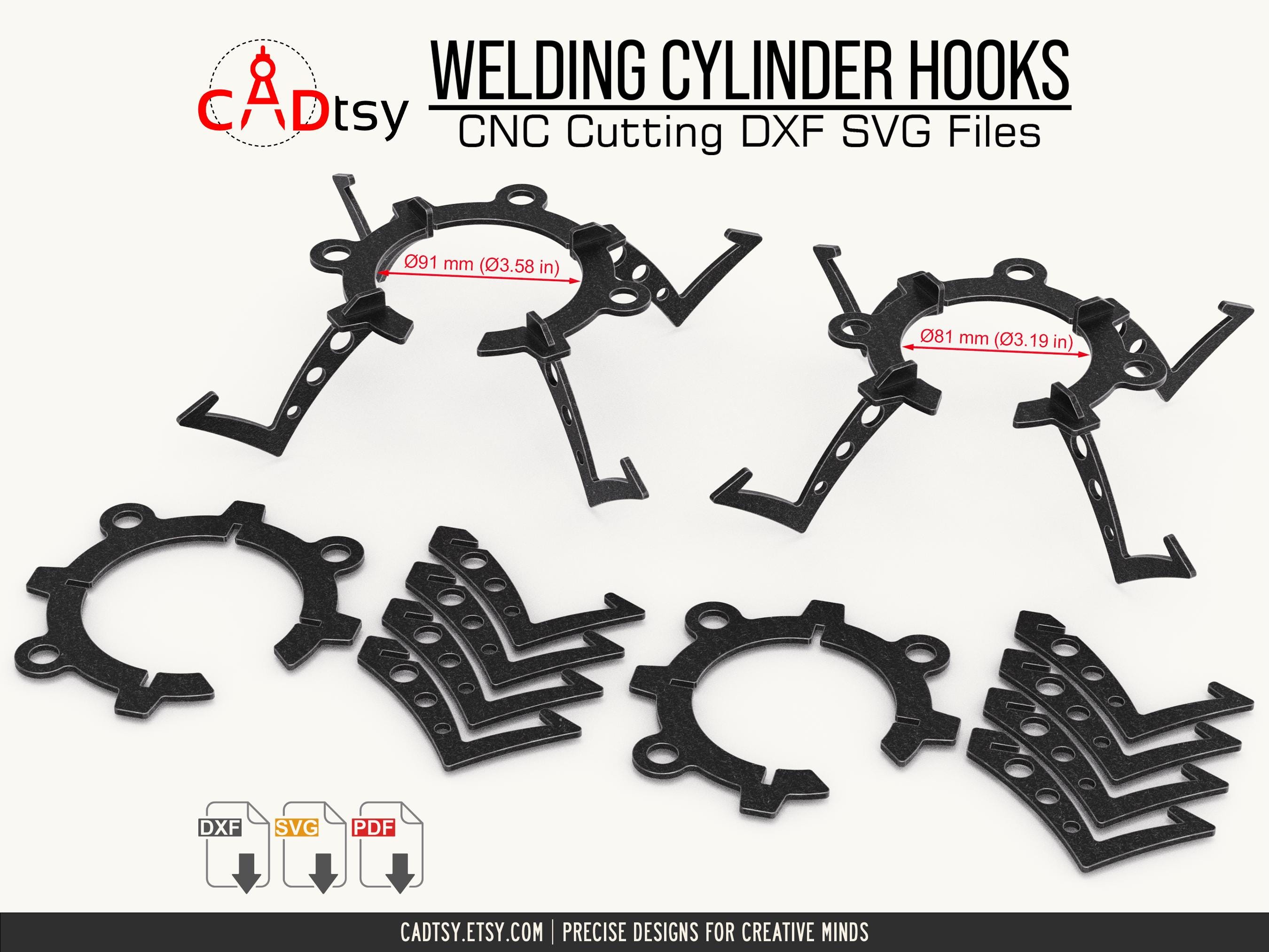Welding Bottle Hooks DXF Files for Plasma Cutting CNC • Gas Tank ...
